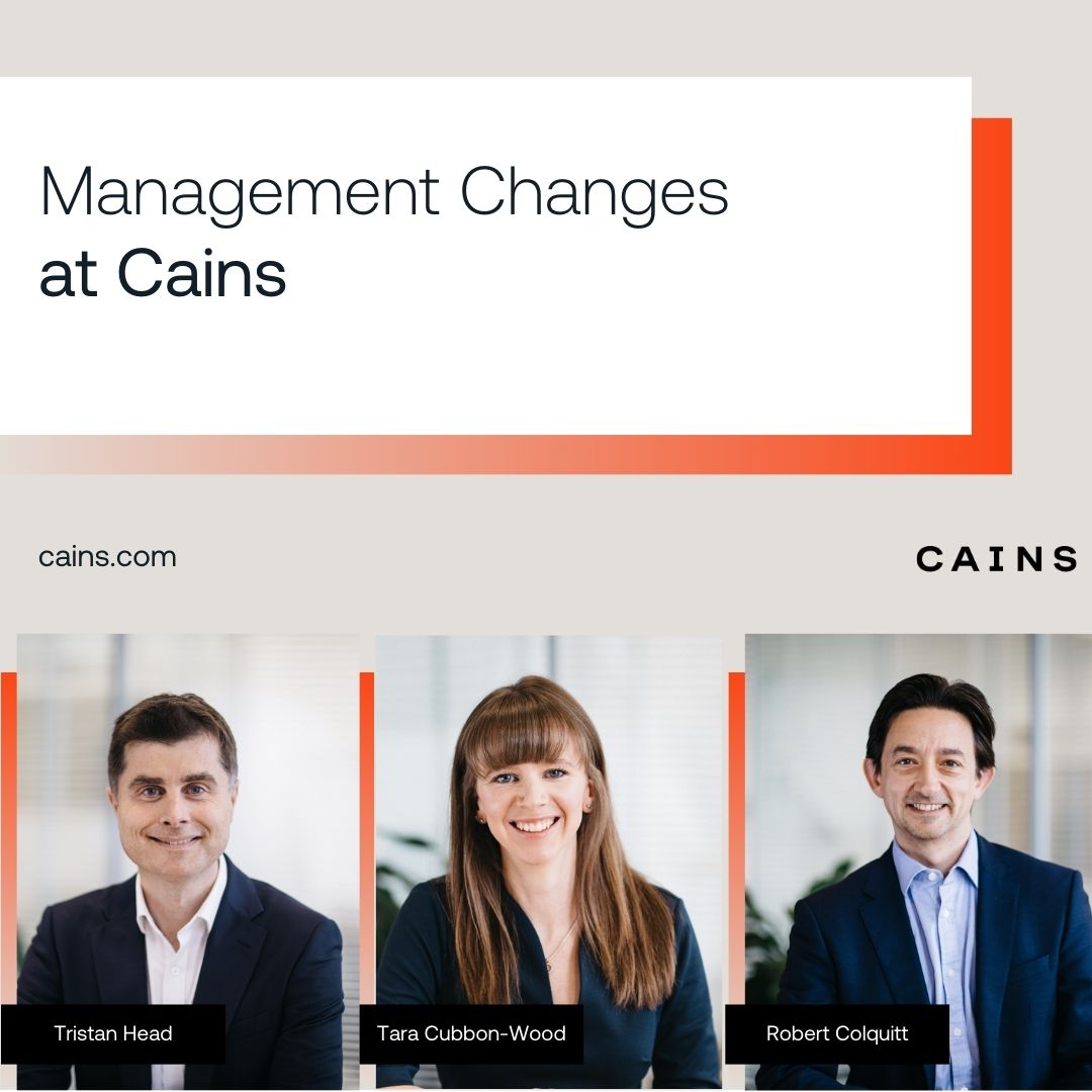 Management Changes at Cains - Cains